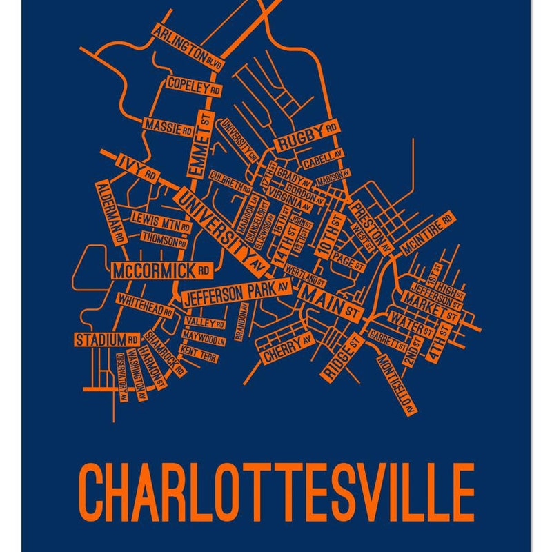 Virginia Map of Roads - Etsy