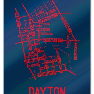Dayton, Ohio Street Map - Poster, Acrylic, Framed, and Metal Prints - Etsy