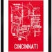 Cincinnati, Ohio Street Map - Poster, Acrylic, Framed, and Metal Prints ...