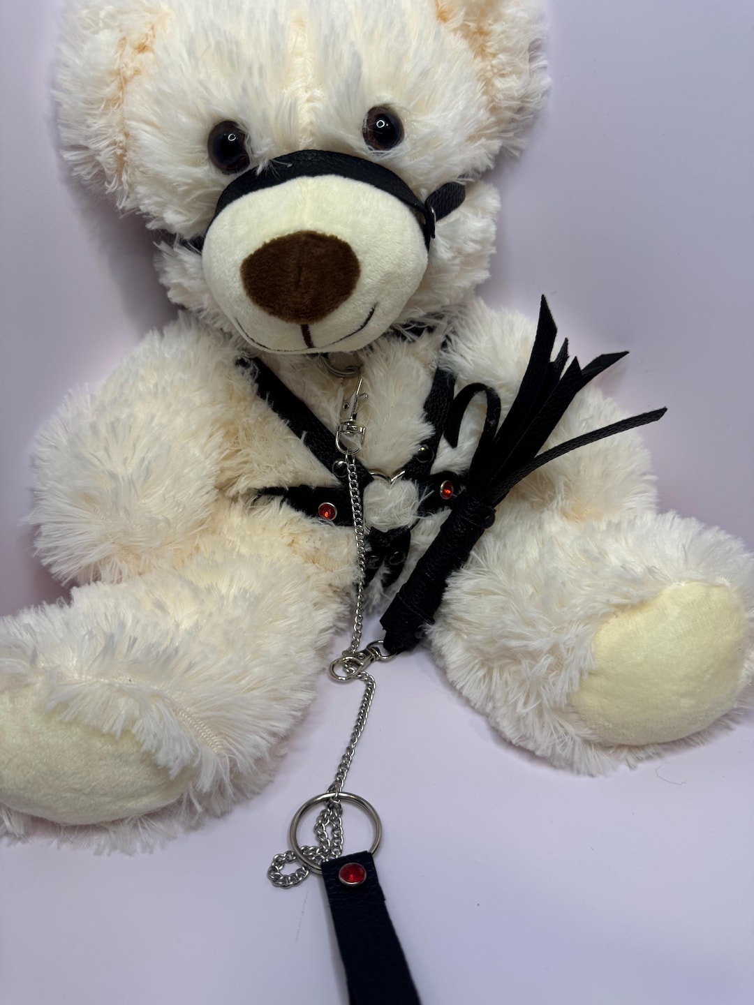 14inch Bondage Bear With Leather Harness, Facemask, Collar & Leash SET ...