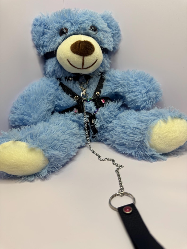 14inch Bondage Bear With Leather Harness, Facemask, Collar & Leash SET ...