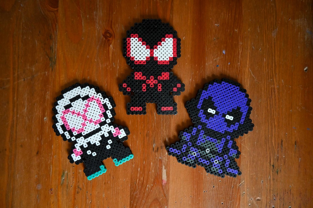 Spider Man Spider-verse Perler Bead Characters Marvel Studios Sony ...
