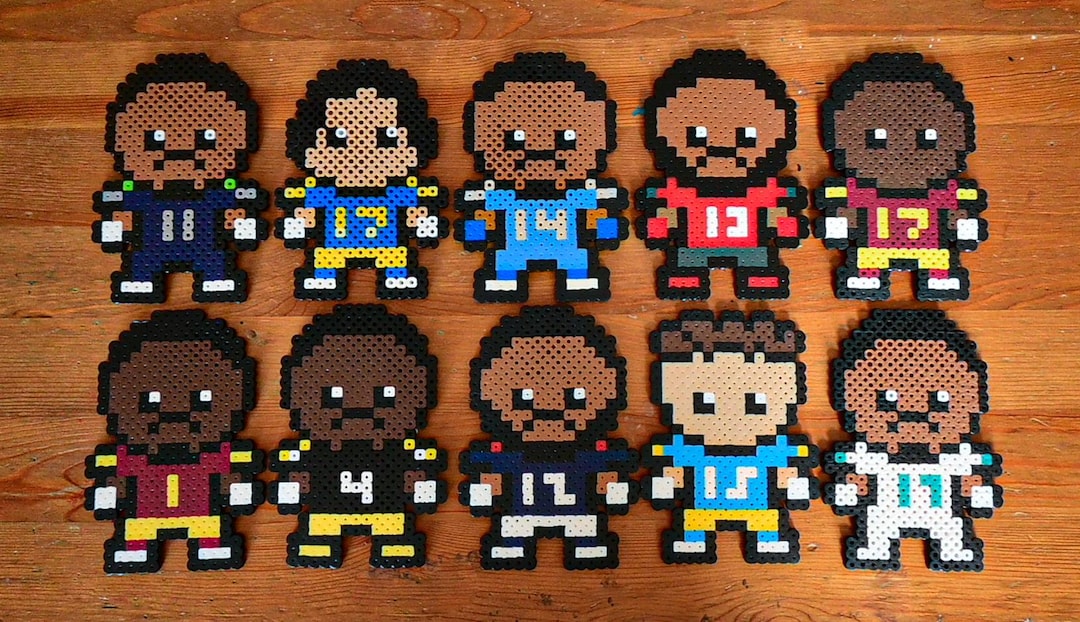 Football Perler Beads NFL Wide Receiver Packs - Smith-njigba, Nacua, St ...