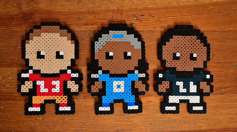 Football Perler Beads NFL Running Back Bundle - Mccaffrey, Gibbs ...