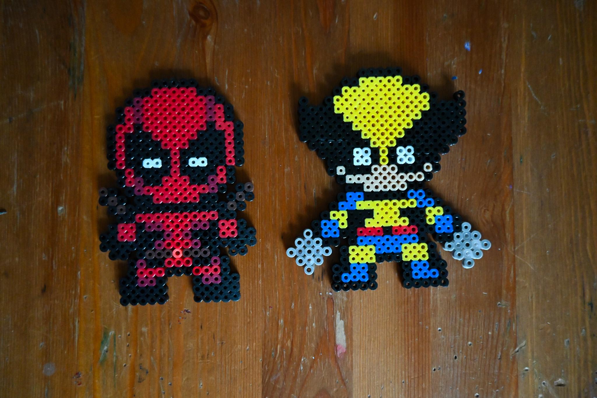 Deadpool and Wolverine Perler Bead Characters Marvel Studios Mutant X ...