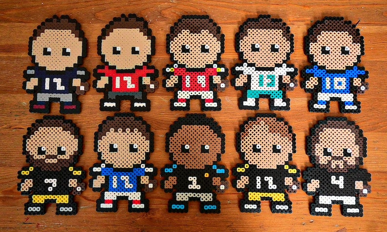 Football Perler Beads NFL Former Quarterback Pack - Brady, Montana ...
