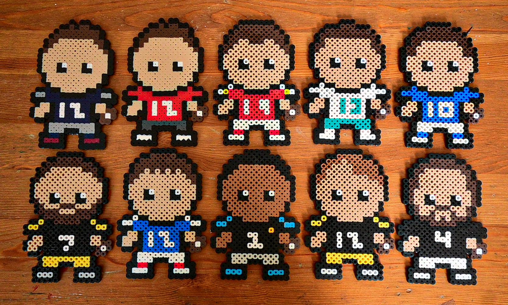 Football Perler Beads NFL Former Quarterback Pack - Brady, Montana ...