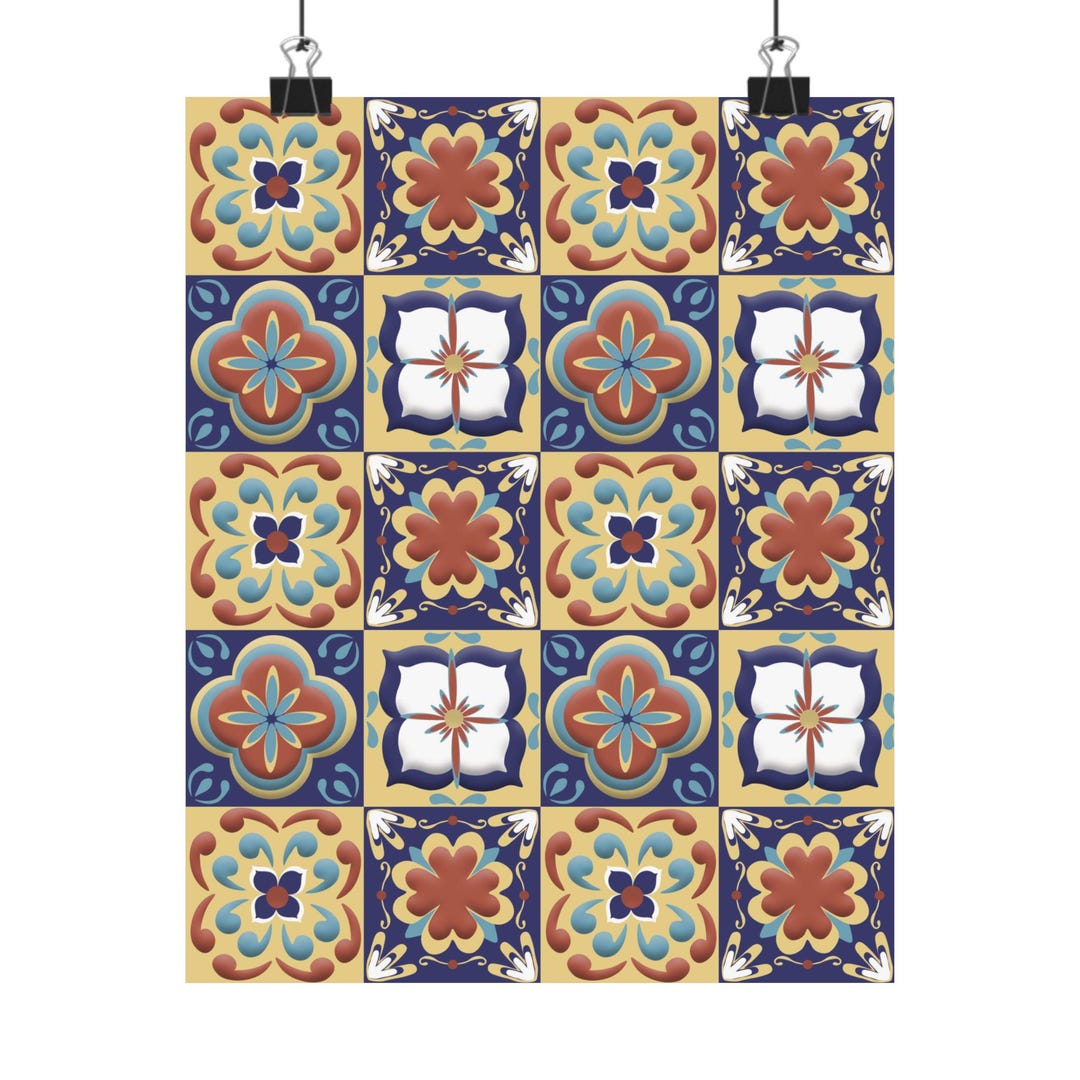 Colorful Spanish Tile Wall Art | Boho Mediterranean Printable Decor ...