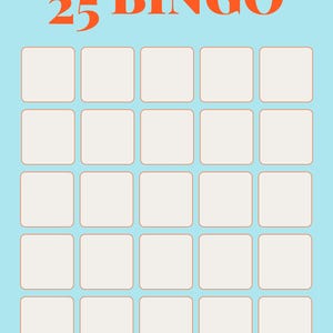 New Year BINGO Template - Etsy