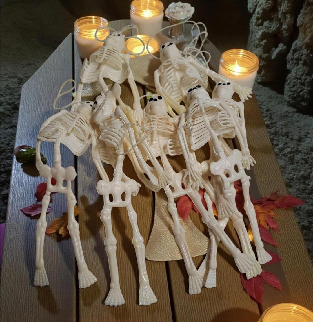 Vintage Rubber Skeleton Hanging Decorations - Set of 7 - Etsy
