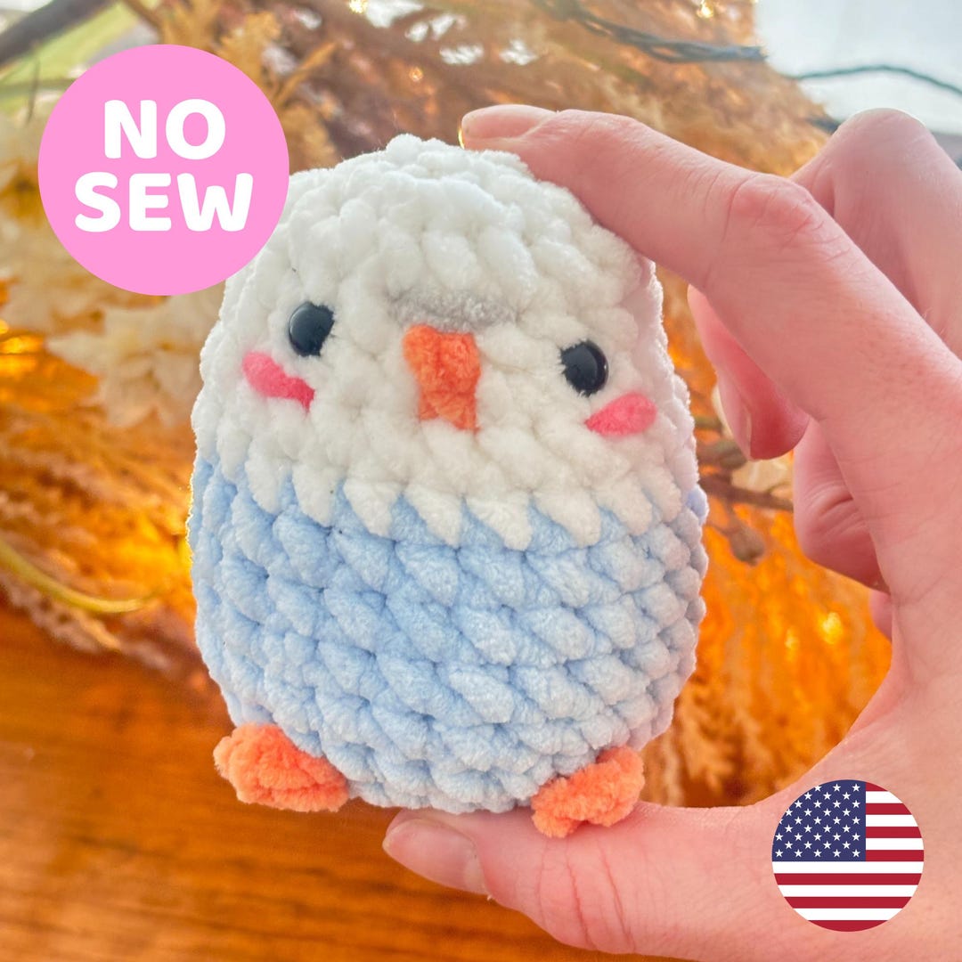 No Sew Chubby Budgie Crochet Pattern: Amigurumi Bird PDF Tutorial ...