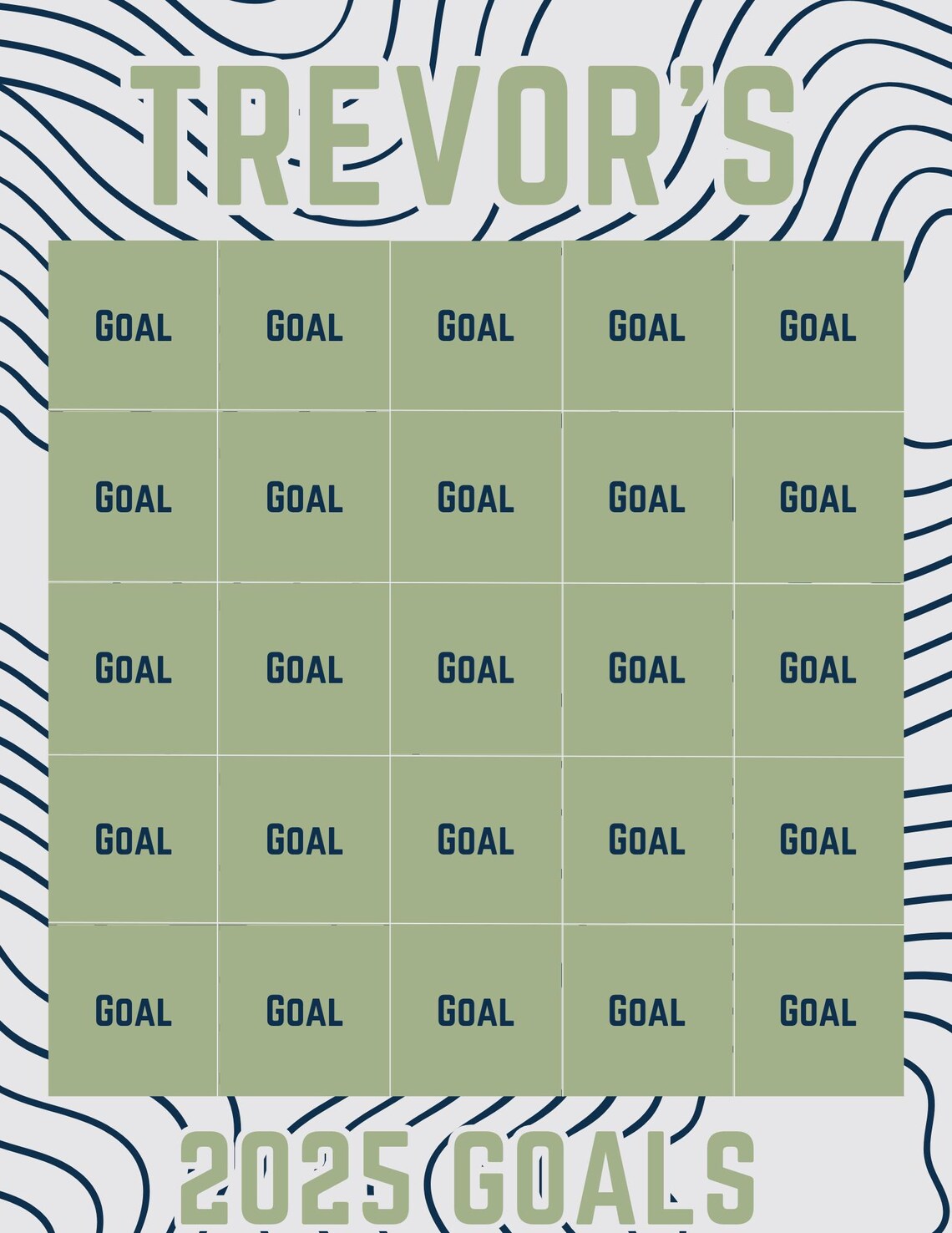 Editable New Year’s Resolution Bingo Card - Retro Style - Digital ...