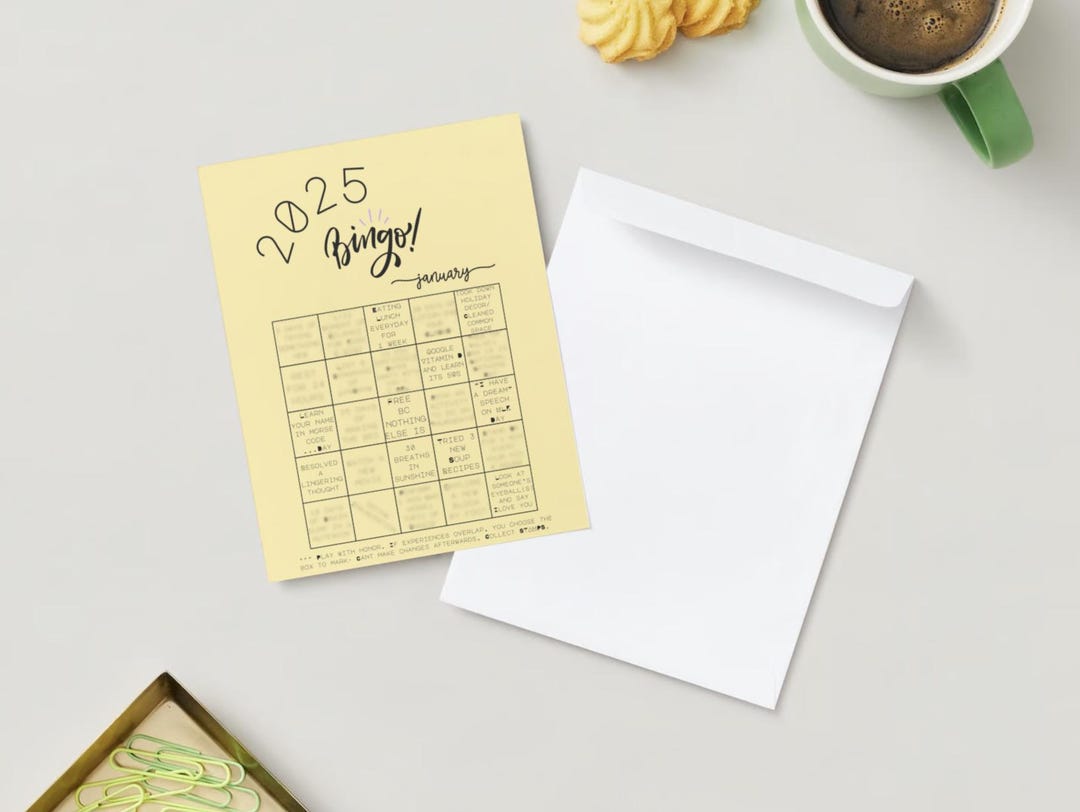 2025 Bingo | January | Monthly Game | Digital Download | Easy to Print ...