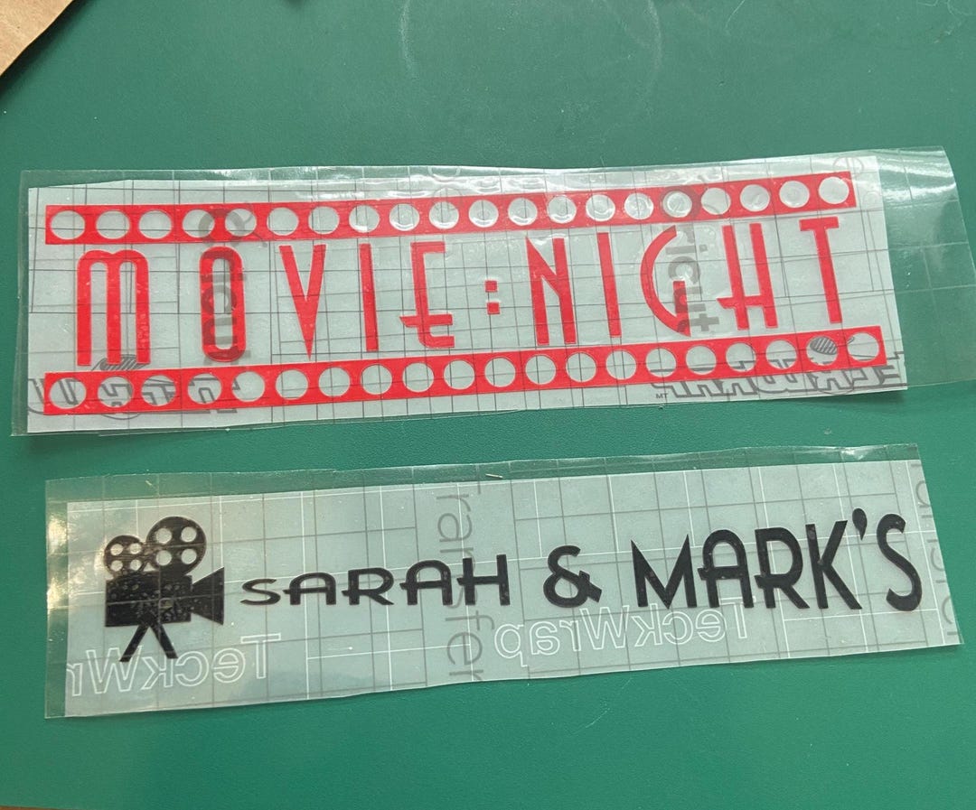 Personalised 'movie Night' Box, Crate Vinyl Decal STICKERS ONLY - Etsy