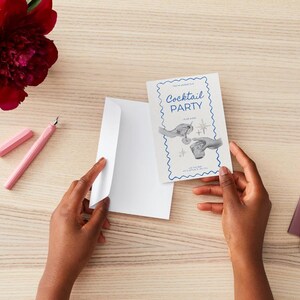Customisable Cocktail Party Invitation - Digital PDF Download for ...