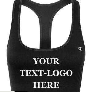 Custom Made Champion Women's Sports Bra B900 MUST BE CUSTOMIZED Glitter ...