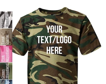 Pink camo shirt | Etsy