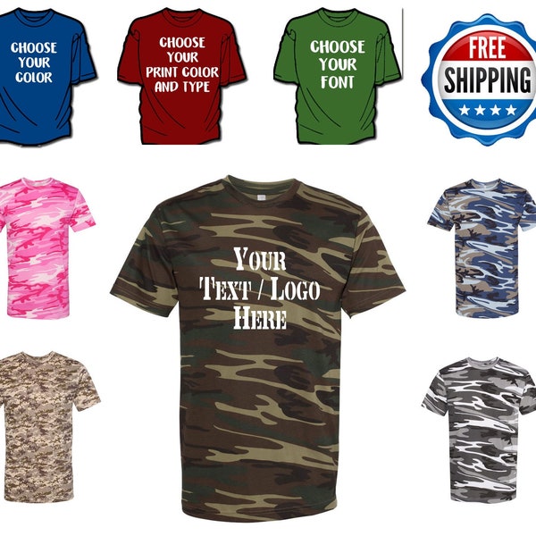 Pink Camo Tshirt - Etsy