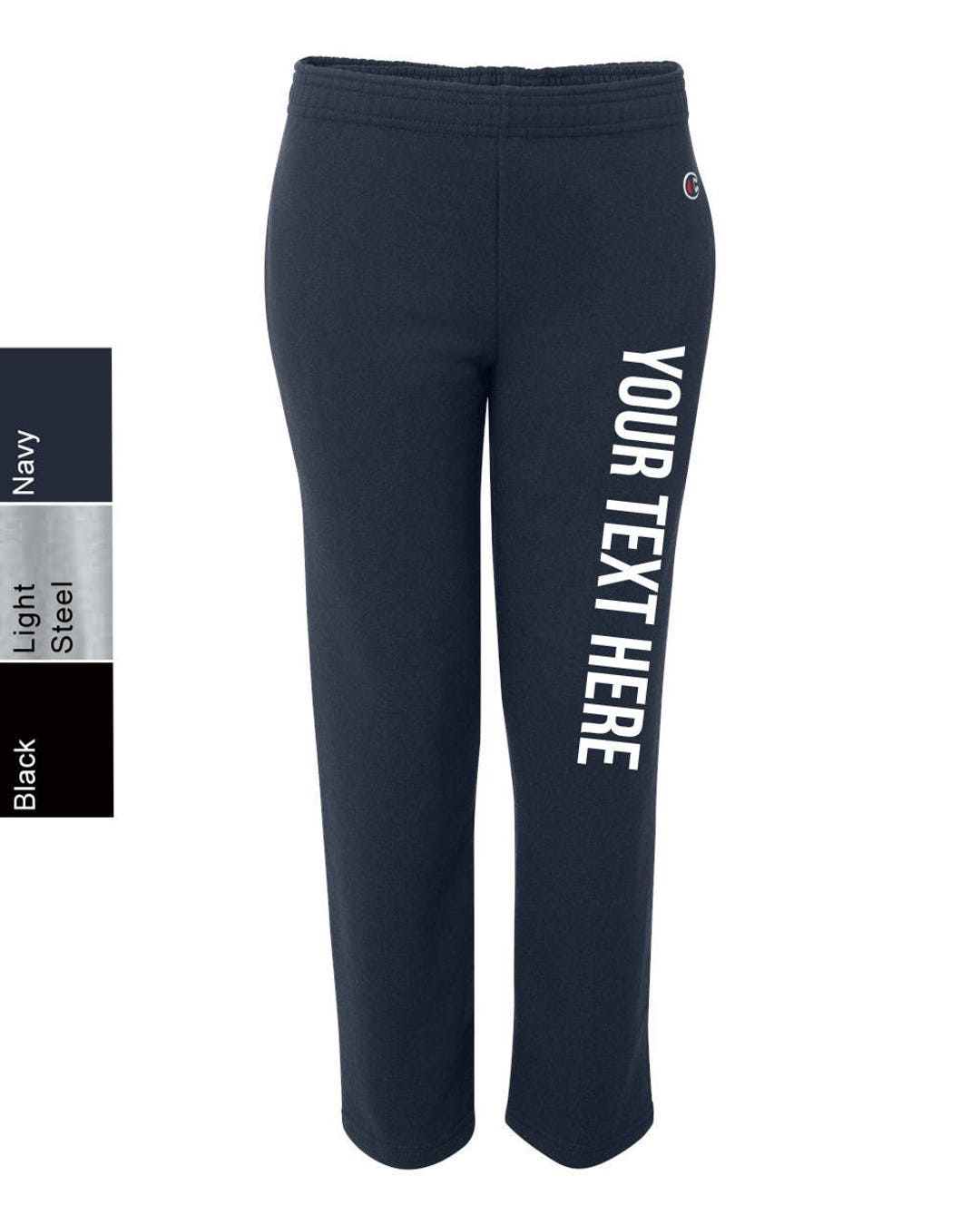 Personalized Champion Eco Youth Open Bottom Sweatpants With Pockets ...
