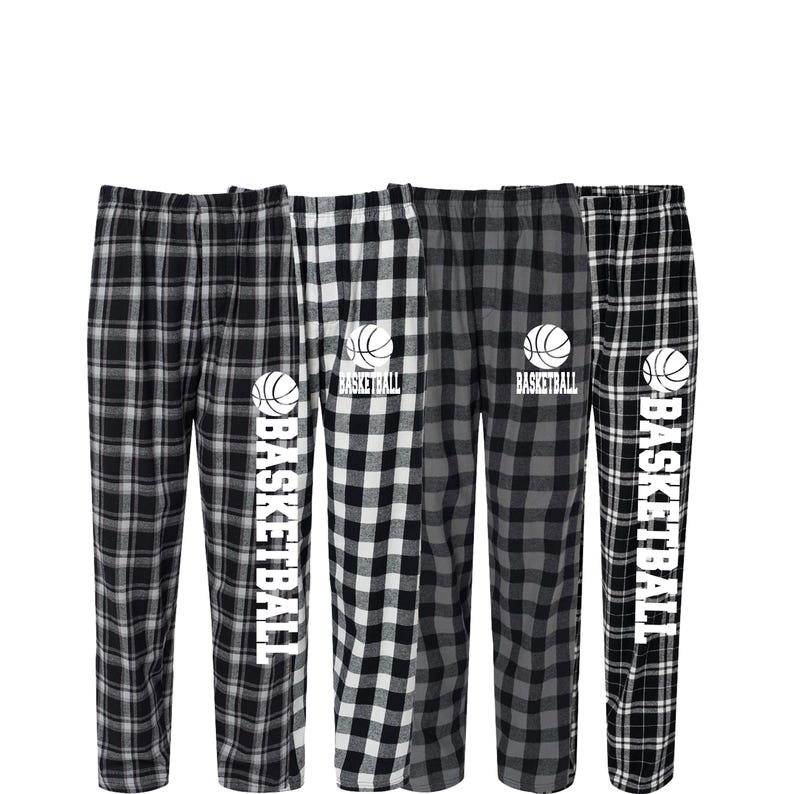 Basketball Team Plaid Flannel Pajama Pants: Personalized Team Spirit ...
