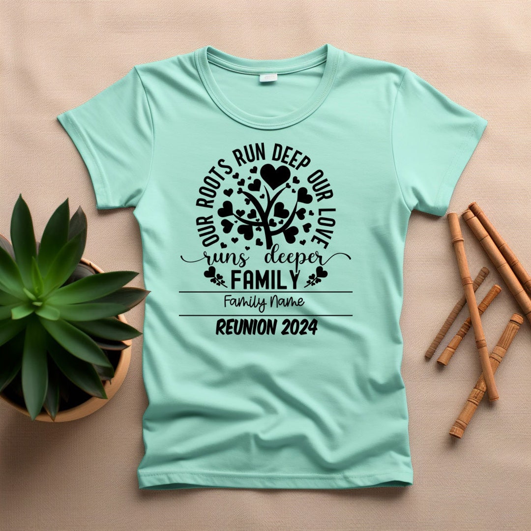 Custom Family Reunion T-shirts: Heart Tree Design, Matching Group ...