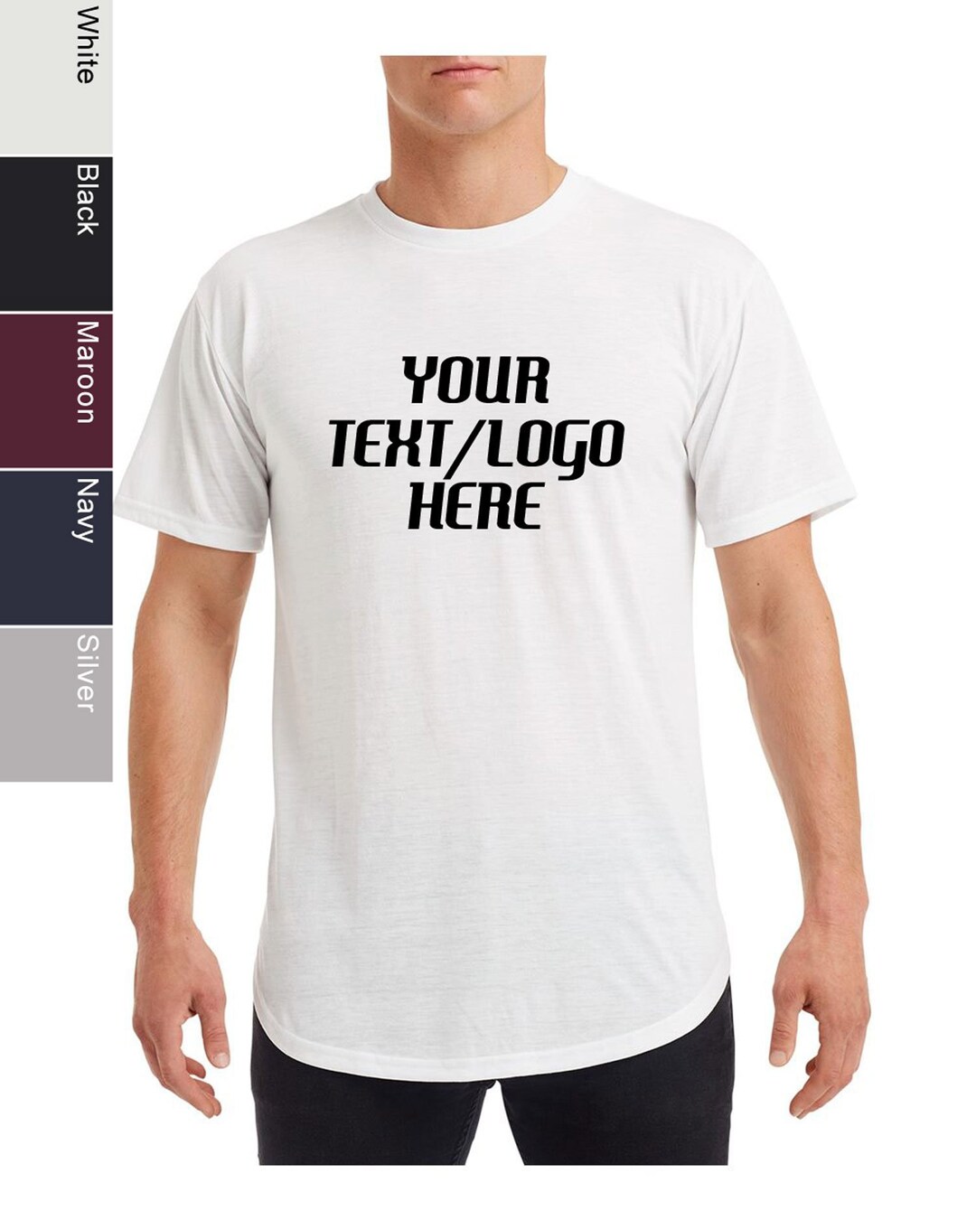 Custom Made Anvil Curve Tee 900C Vinyl or Glitter Print Customized All ...