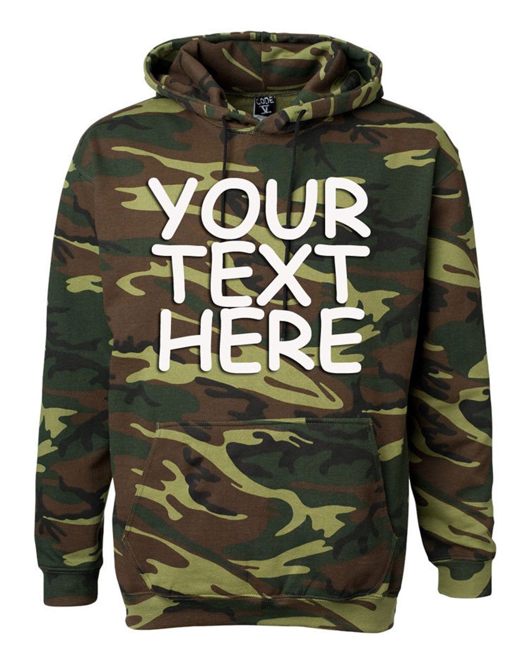 Custom Green Camouflage Hoodie by Code V Pullover Hooded Sweatshirt ...