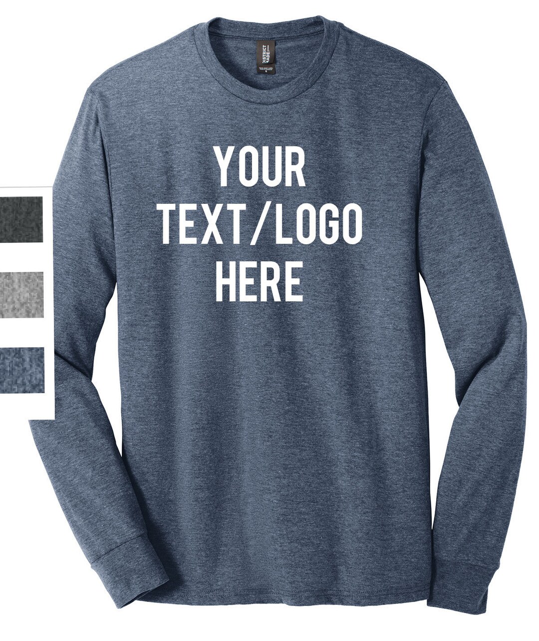 Custom Long Sleeve Tee: Personalized Vinyl or Glitter Print DM132 ...