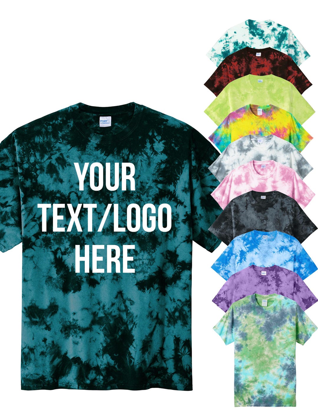 Custom Tie-dye Tee: Personalized Glitter or Solid Print - Etsy