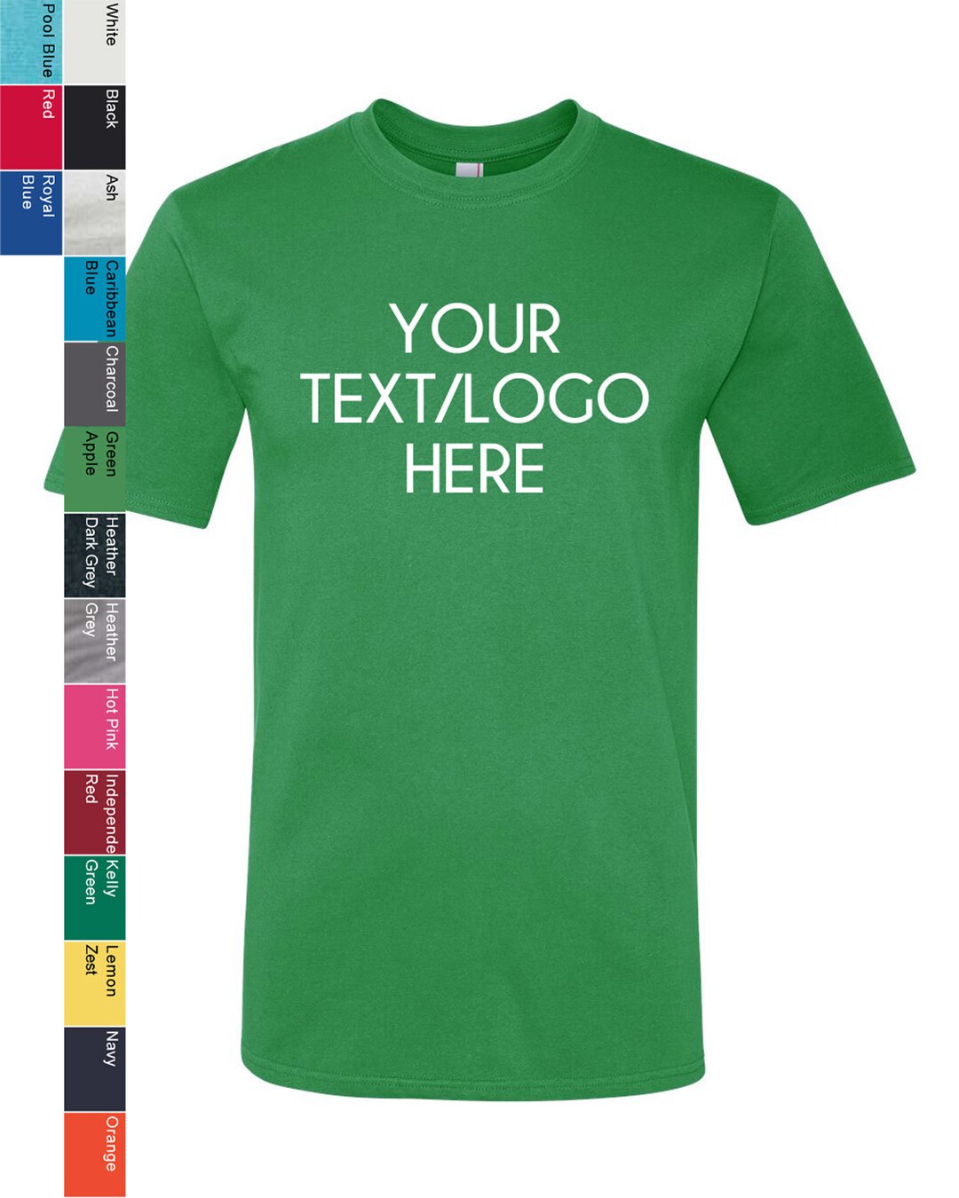 Customized Anvil Midweight Short Sleeve T-shirt 780 Custom Personalized ...