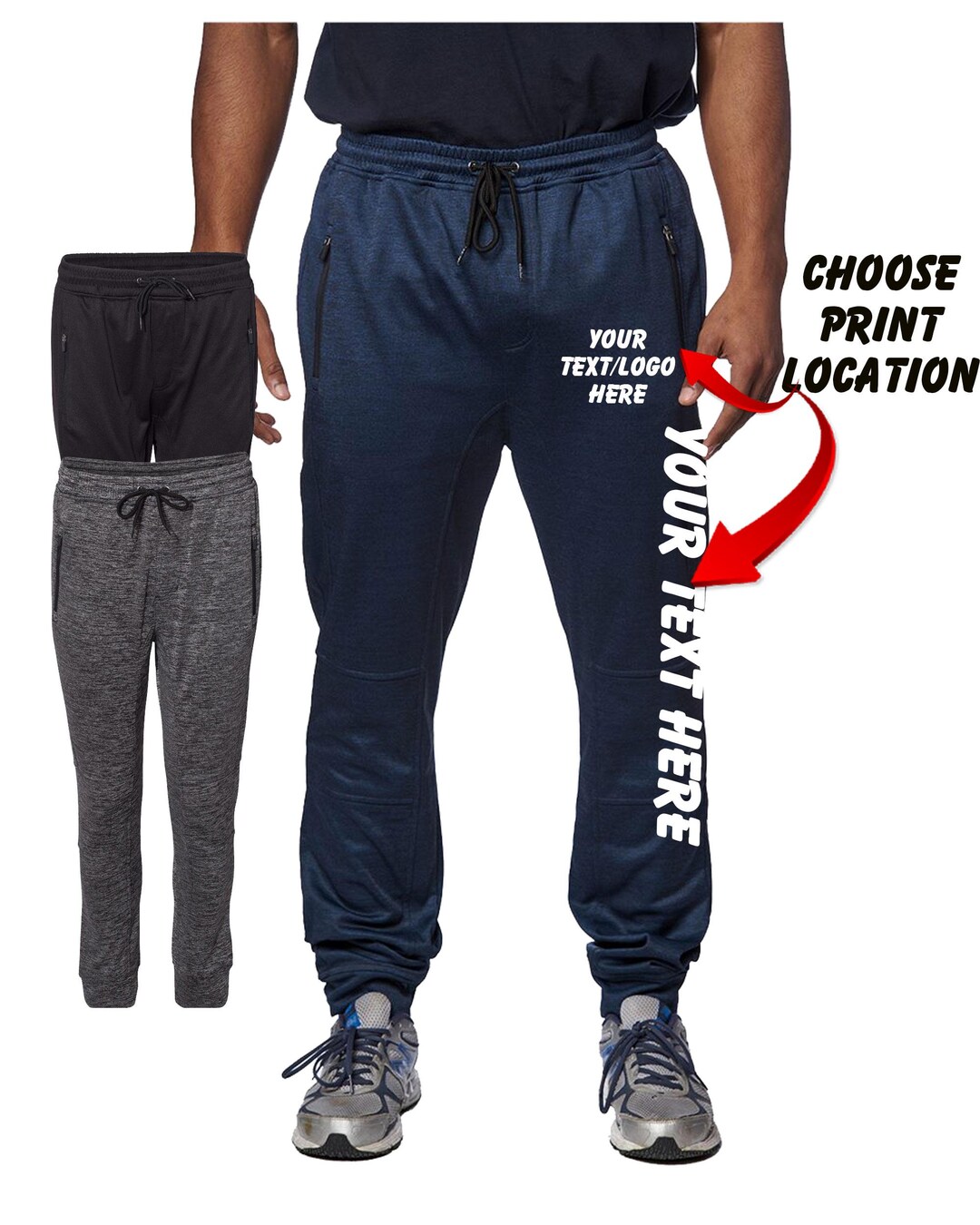 Custom Burnside 8801 Performance Fleece Joggers Personalized Pants - Etsy
