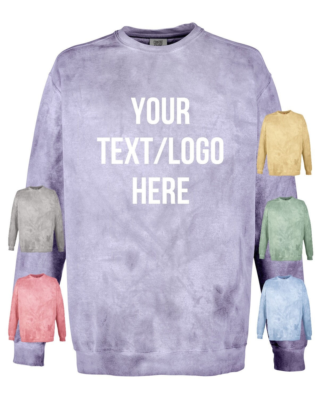 Custom Comfort Colors Colorblast Crewneck Sweatshirt 1545 Solid or ...