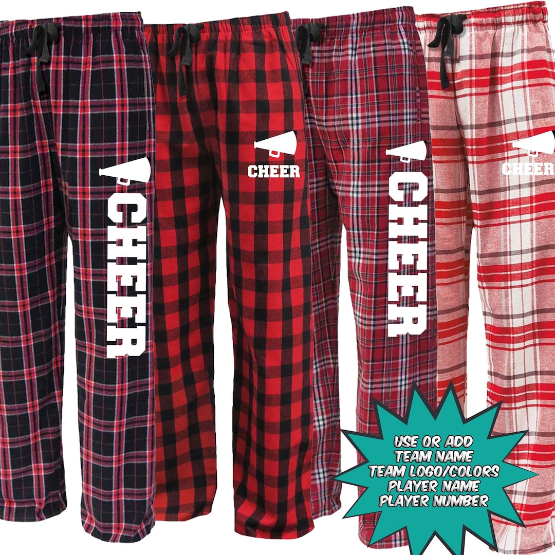 Adult and Youth Cheerleader Cheer Team Plaid Flannel Pants Team Spirit ...