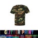 Custom Code V Camouflage Short Sleeve T-shirt 3906 Green Woodland Camo ...