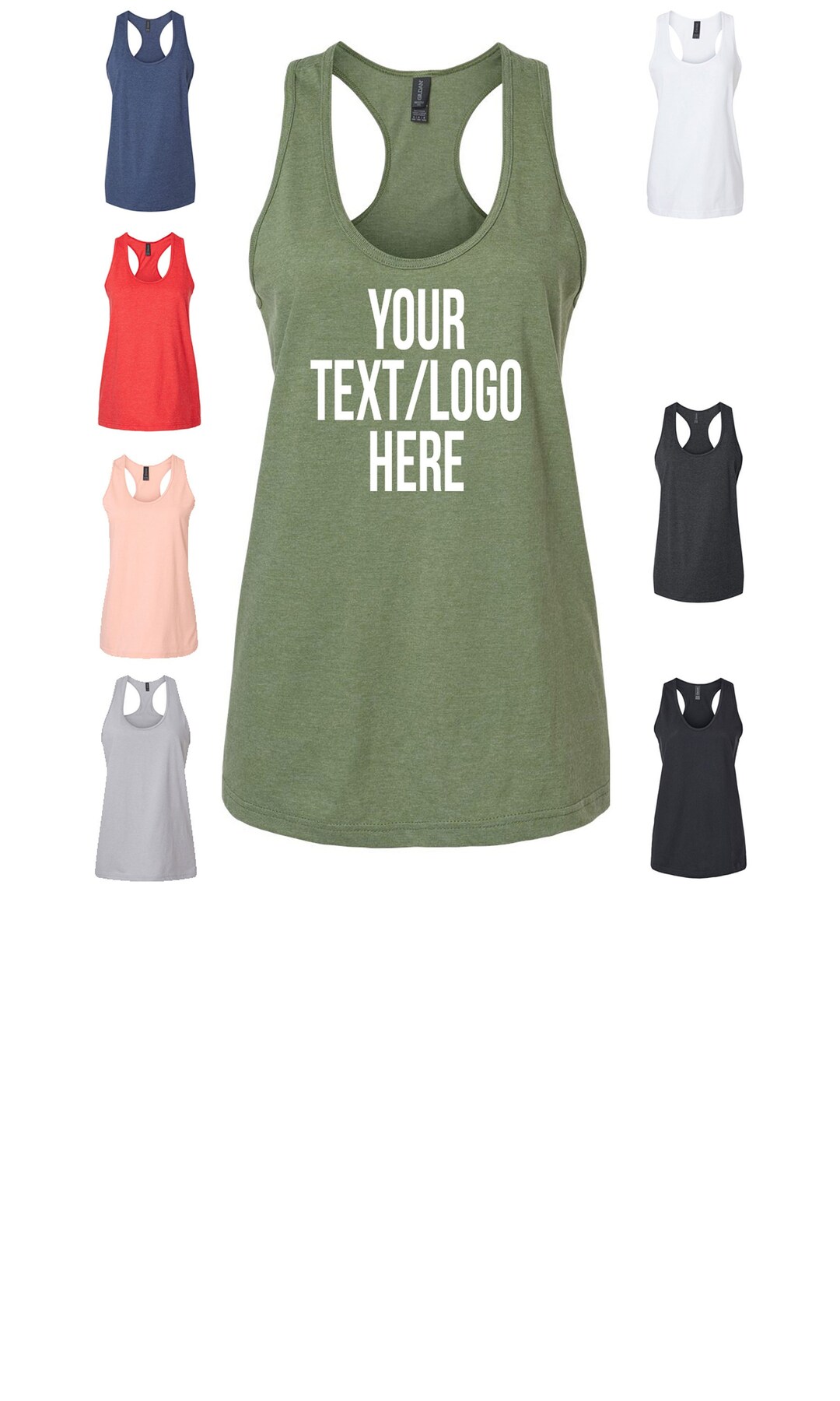 Custom Made Gildan Softstyle® Women’s CVC Racerback Tank Top 67200L ...