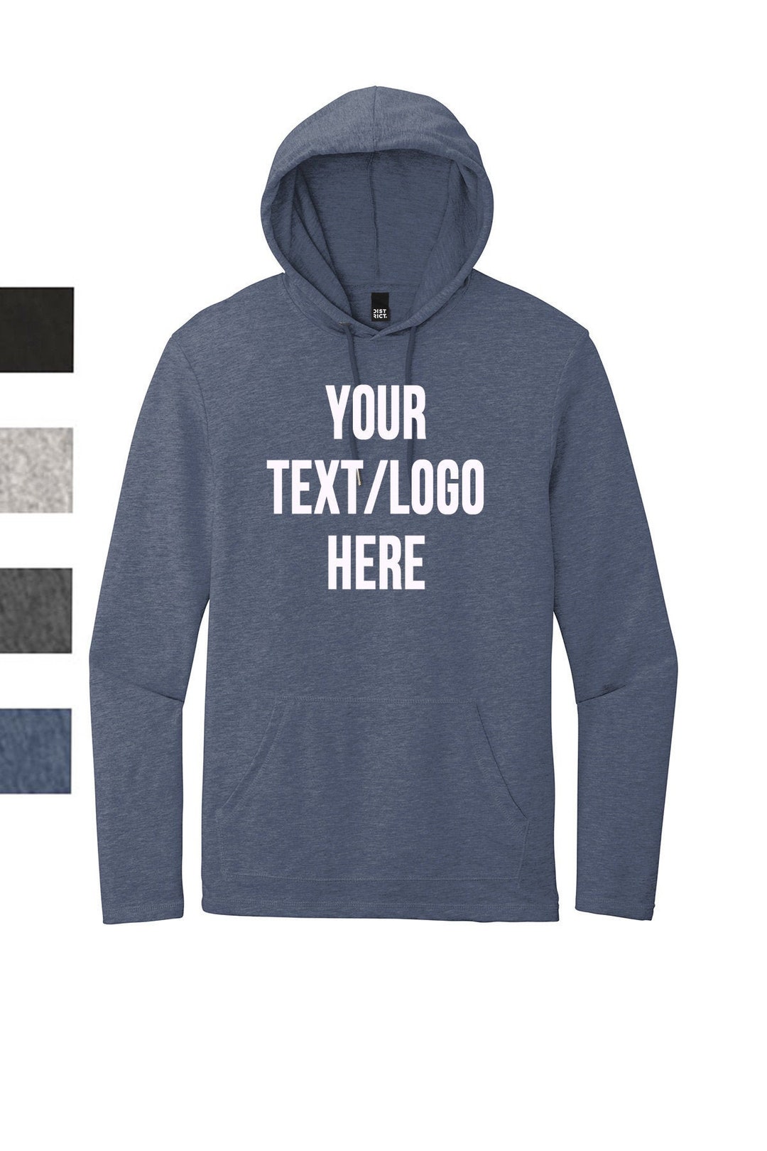 Custom Hooded Swweatshirt District ® Featherweight French Terry ...