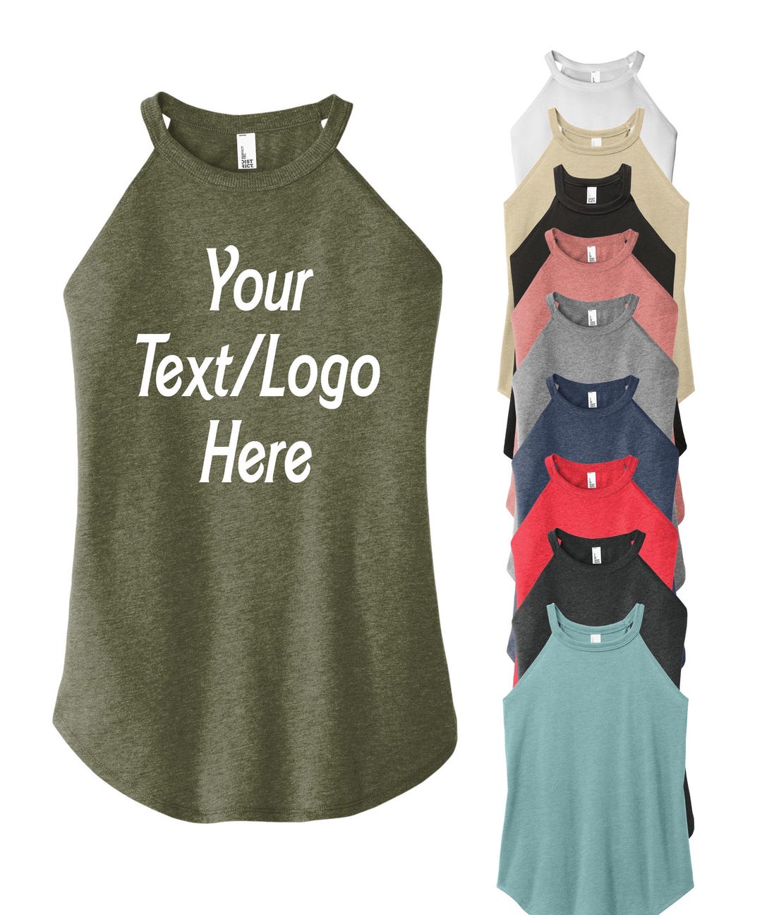 Custom Women's Rocker Tank Top: Personalized Vinyl or Glitter Print ...