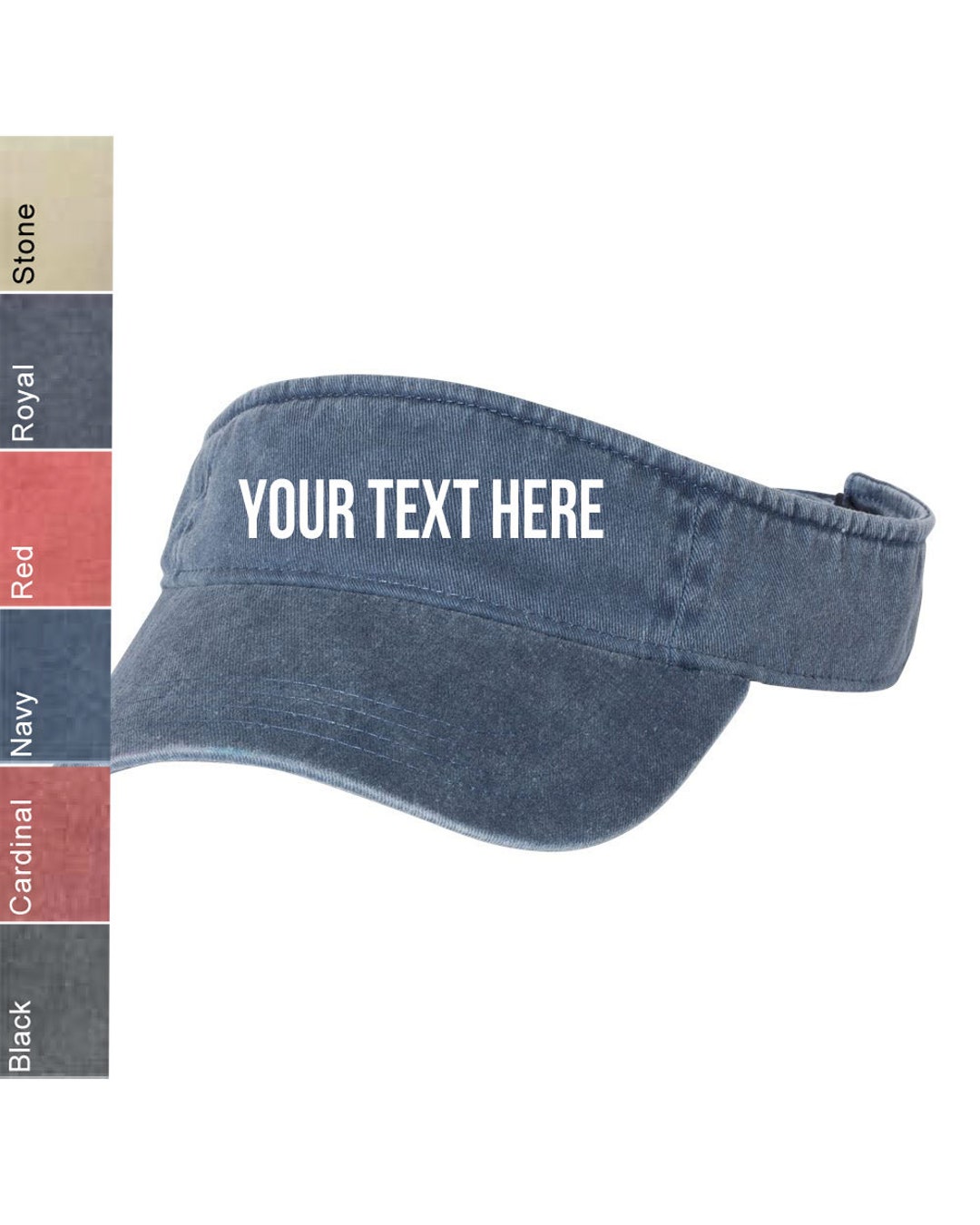 Custom Pigment-dyed Visor: Personalized Glitter or Vinyl Print SP520 - Etsy