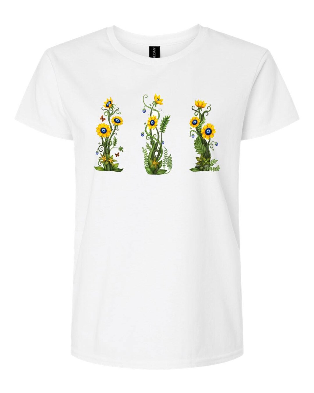 Beautiful Evil Eye Sunflower Tshirt Original Exclusive Design Customize ...