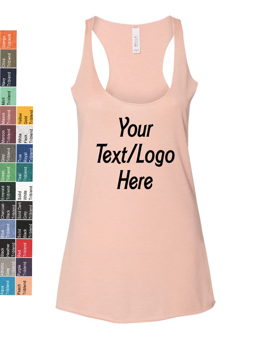 Custom Tank Top Custom Tanktop Bella + Canvas - Women's Triblend ...