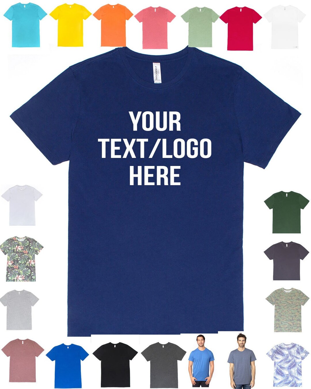 Customizable Unisex T-shirt: Personalized Text & Logo, Threadfast ...