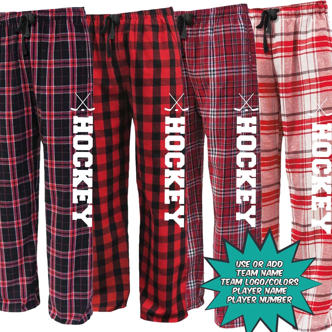 Adult and Youth Hockey Team Plaid Flannel Pants Team Spirit Wear ...