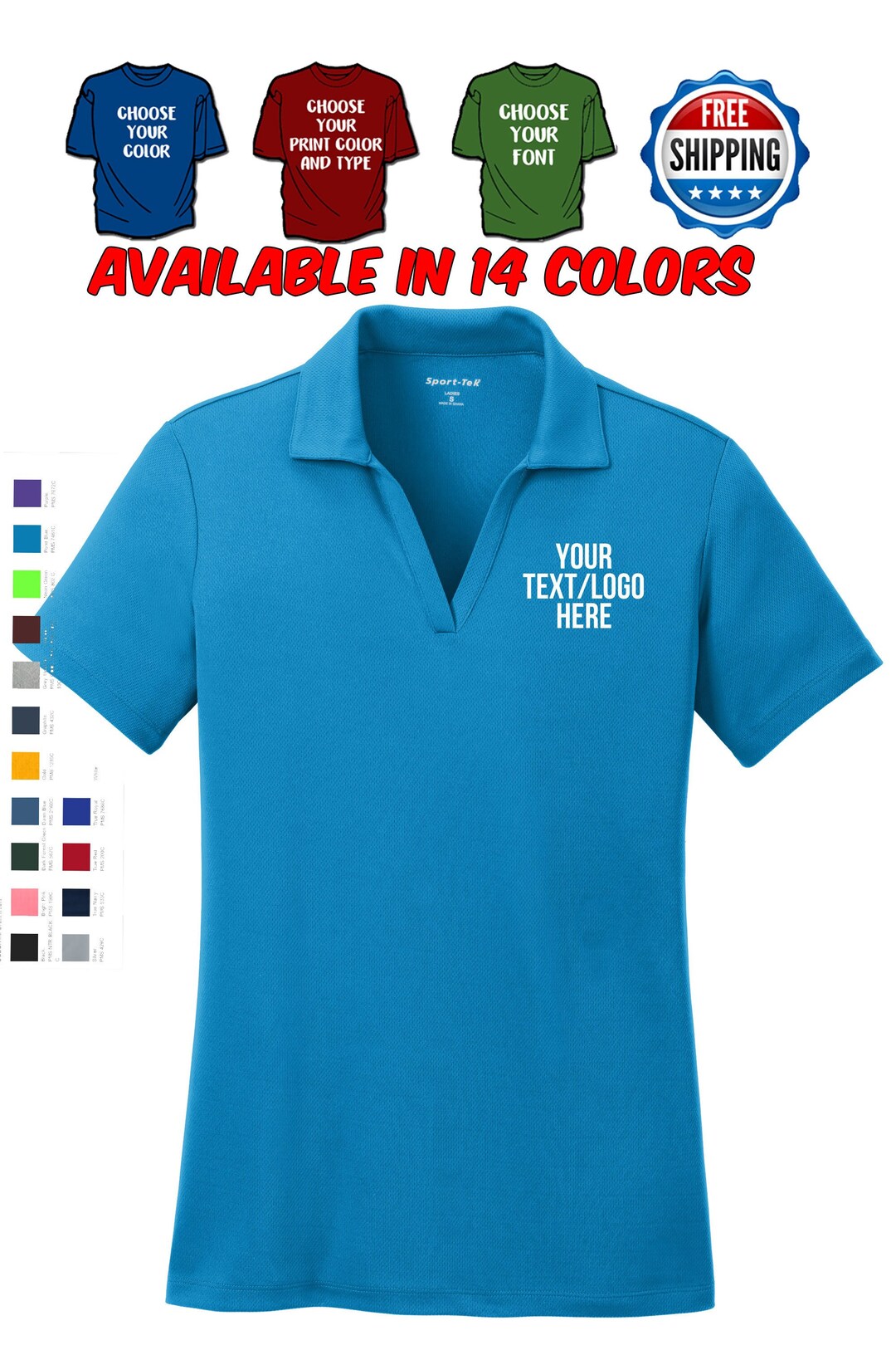 Custom Sport-tek® Ladies Posicharge® Racermesh® Polo LST640 Available ...