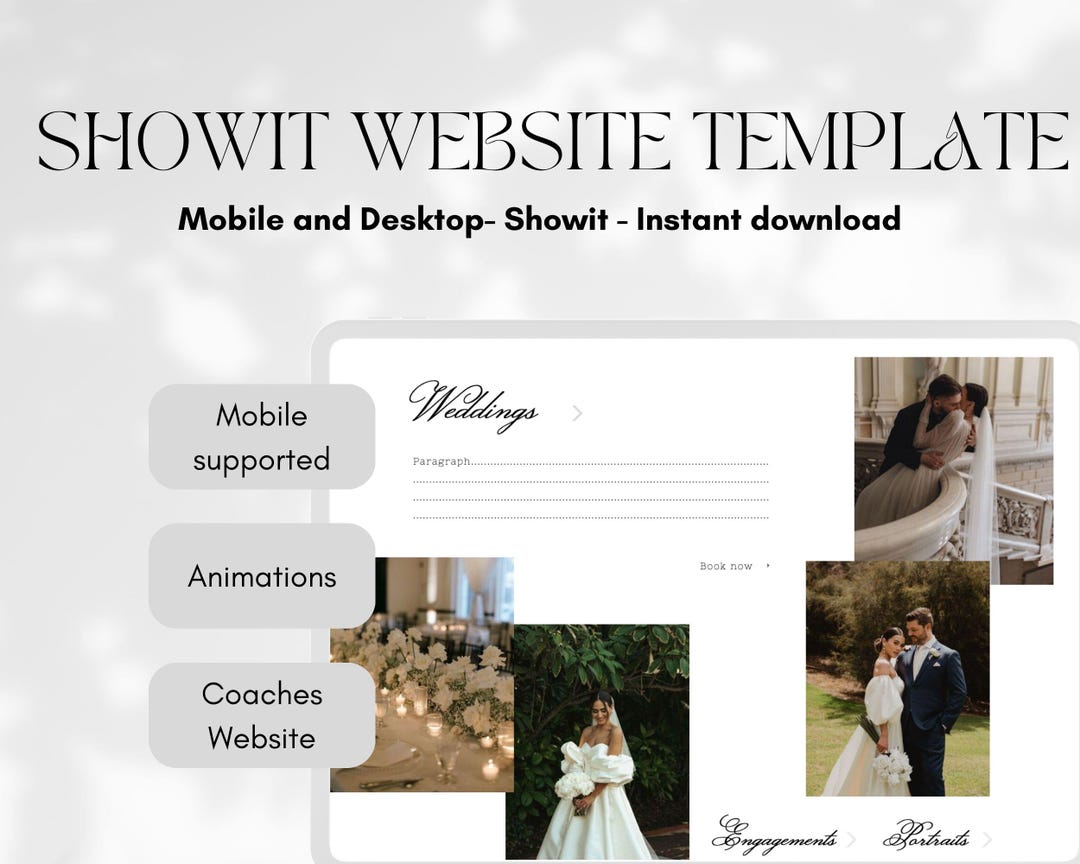 Showit Template Websit Template Wedding Photographer Showtime Website ...