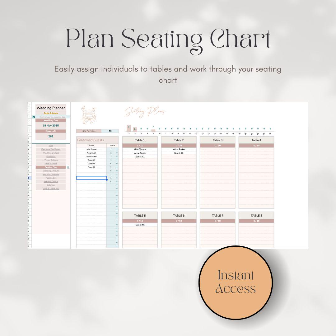 Wedding Planner Template Wedding Planning Spreadsheet Google Sheet ...