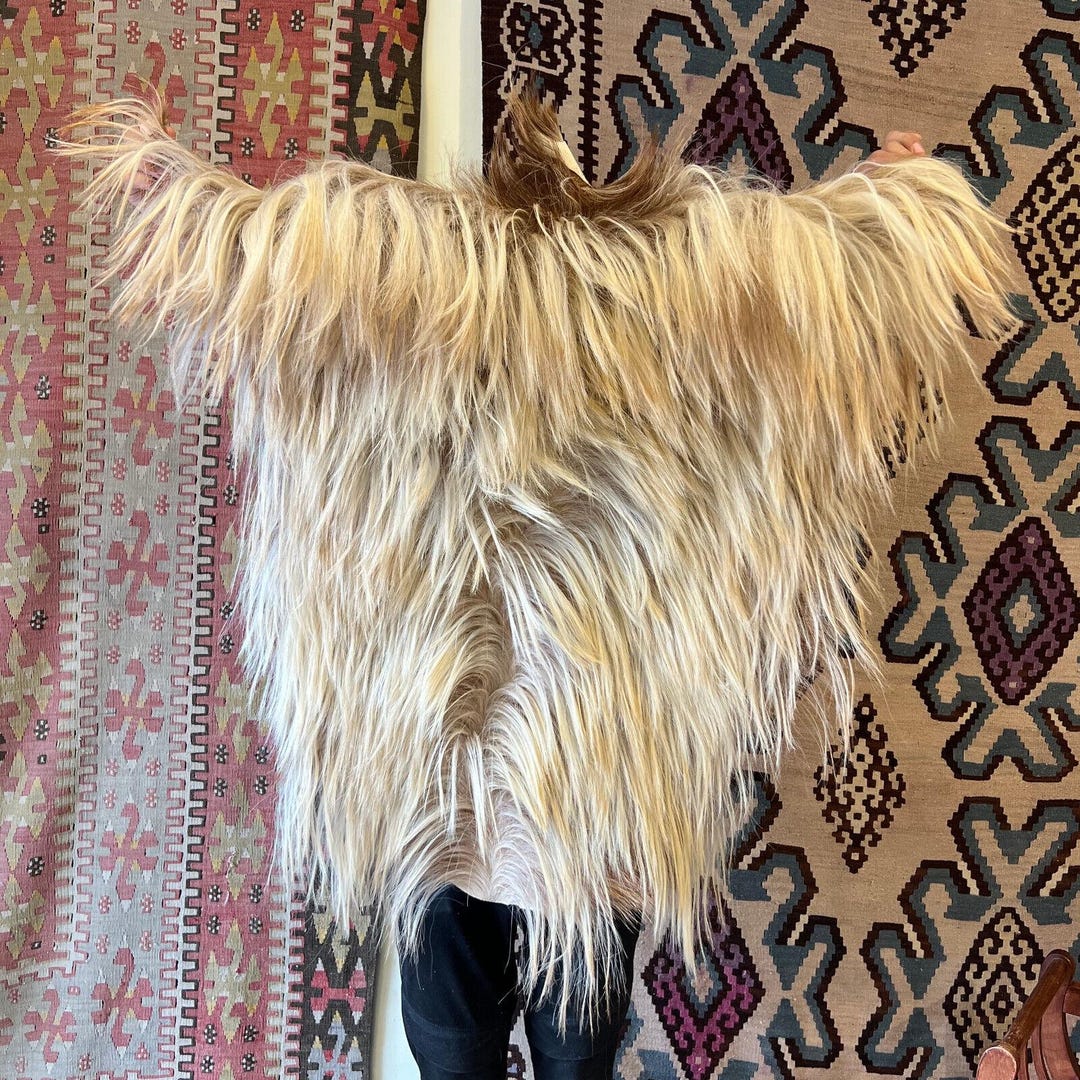 Natural Angora Goat Skin Rug Goat Hide Long Hair Goatskin Pelt Goat ...