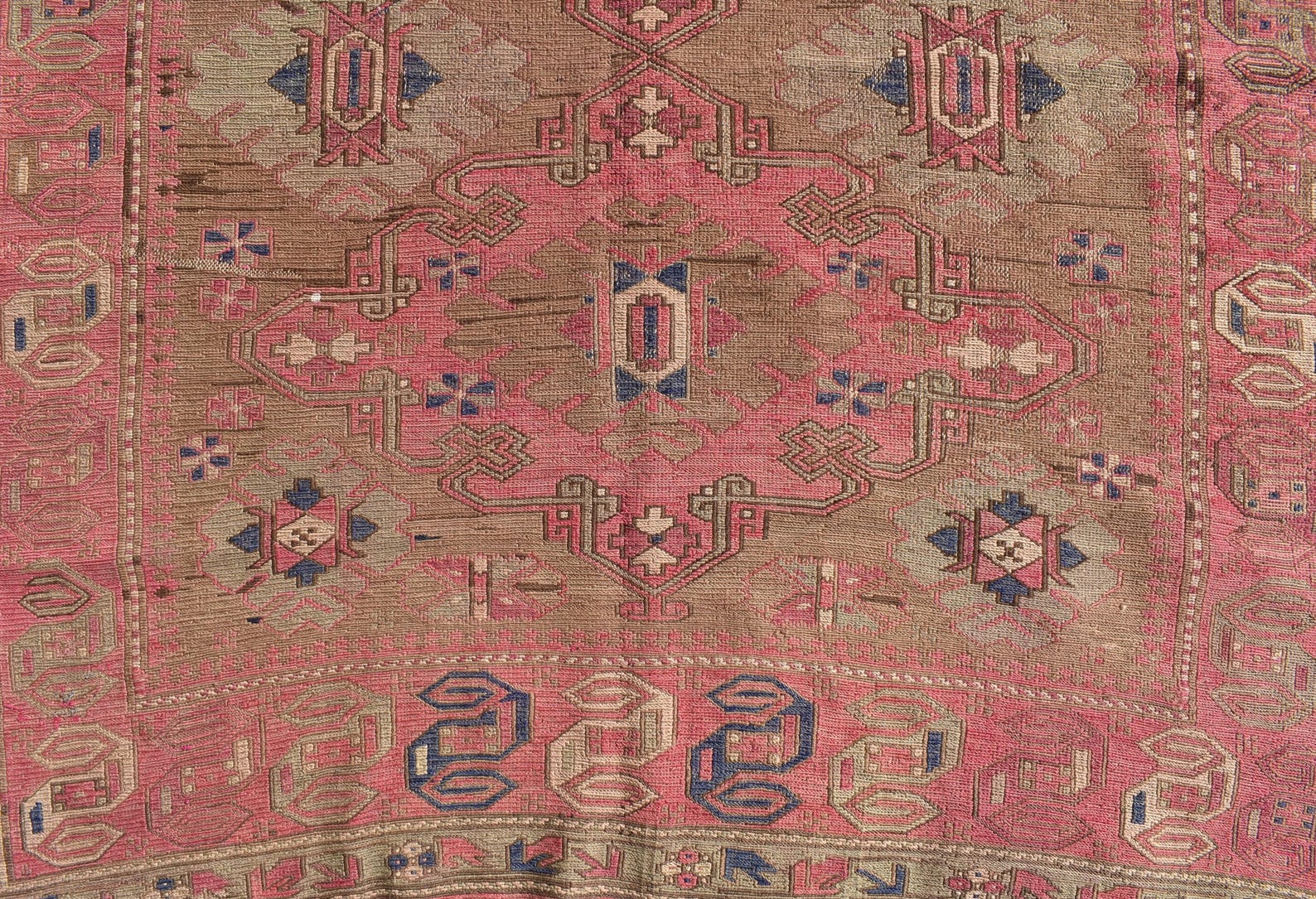 Caucasian Rug 5x9 Size Handwoven Antique Vintage Sumak Kilim 175x292cm ...