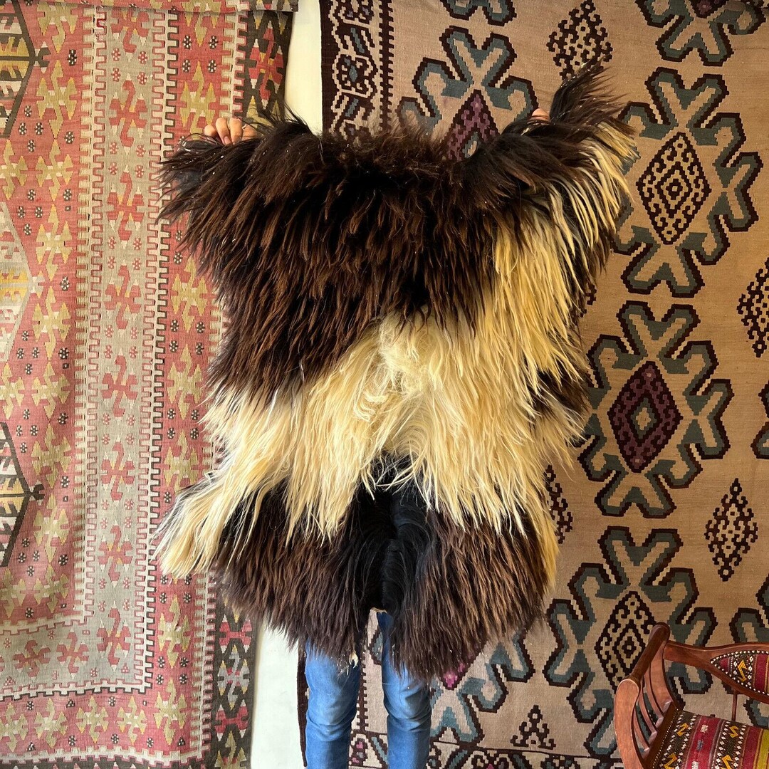 Natural Angora Goat Skin Rug Goat Hide Long Hair Goatskin Pelt Goat ...
