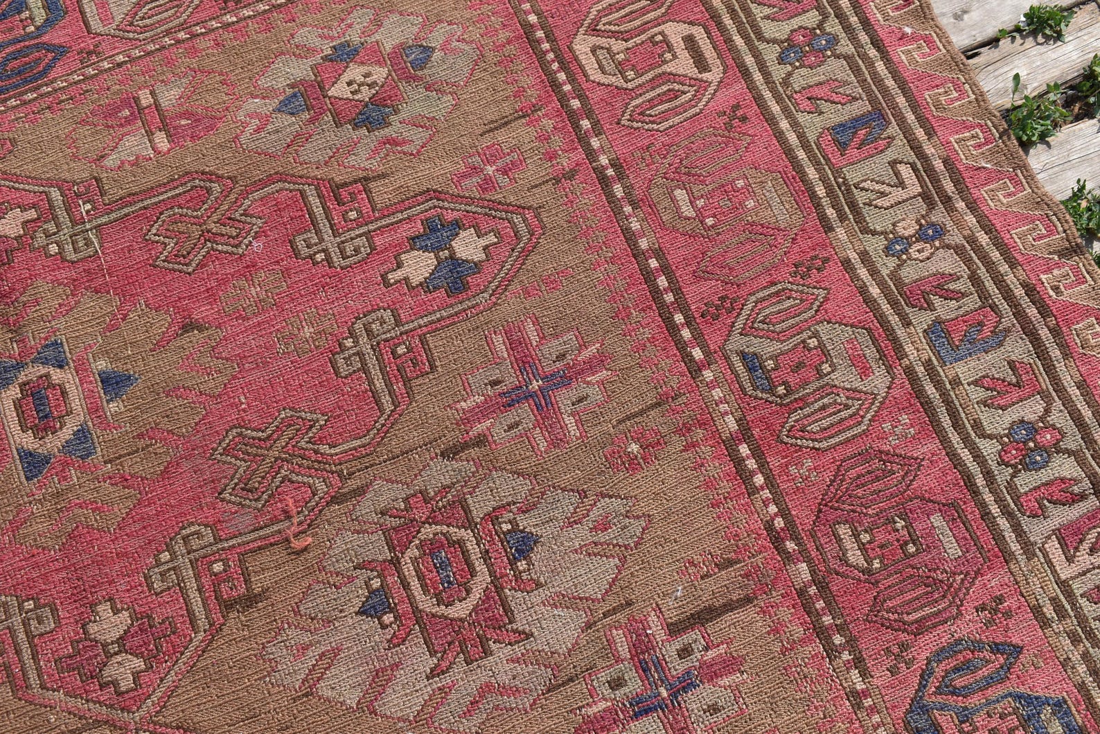 Caucasian Rug 5x9 Size Handwoven Antique Vintage Sumak Kilim 175x292cm ...