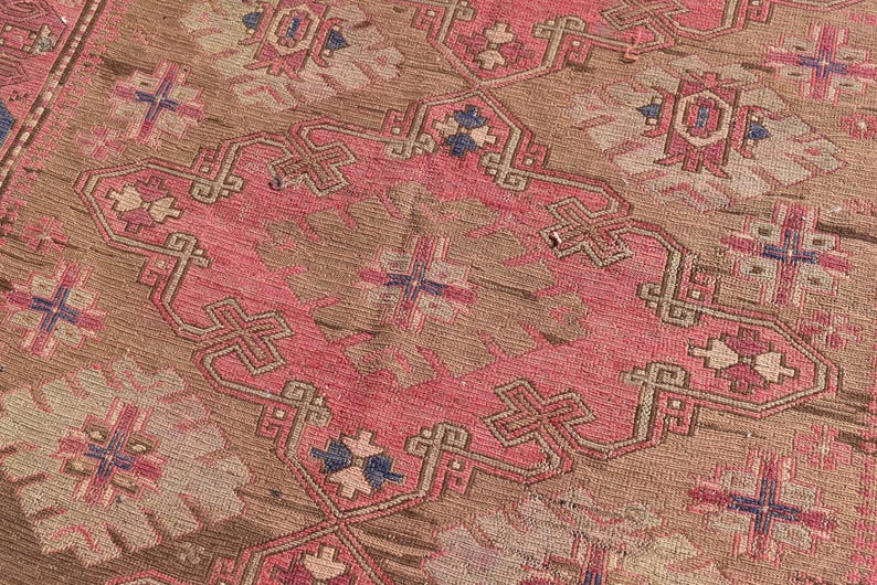 Caucasian Rug 5x9 Size Handwoven Antique Vintage Sumak Kilim 175x292cm ...